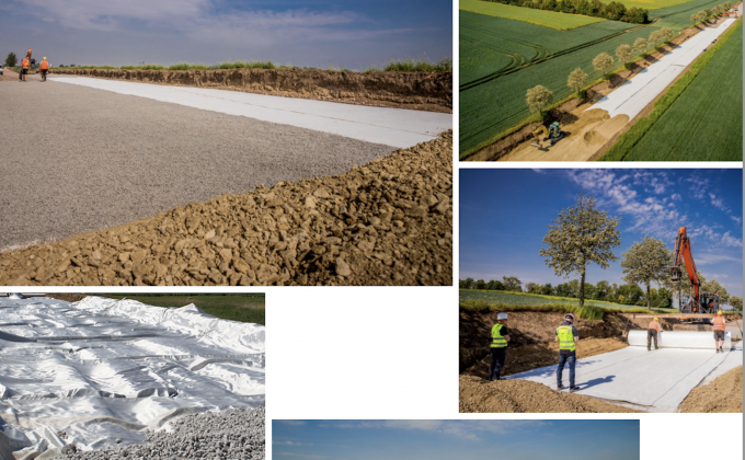 200kn Polyester Woven Geotextile For Pavement Reinforcement